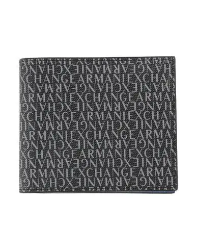 Armani Exchange Wallet Textile Fibers - Black