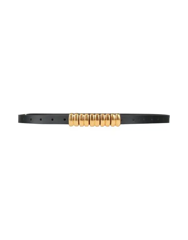 BY MALENE BIRGER Leather Embellished Skinny Belt