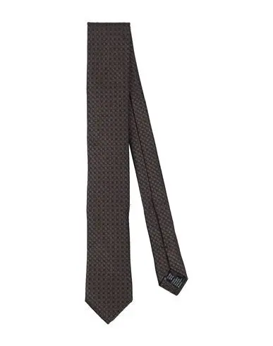 Dolce & Gabbana Dark Silk Jacquard Tie - Brown