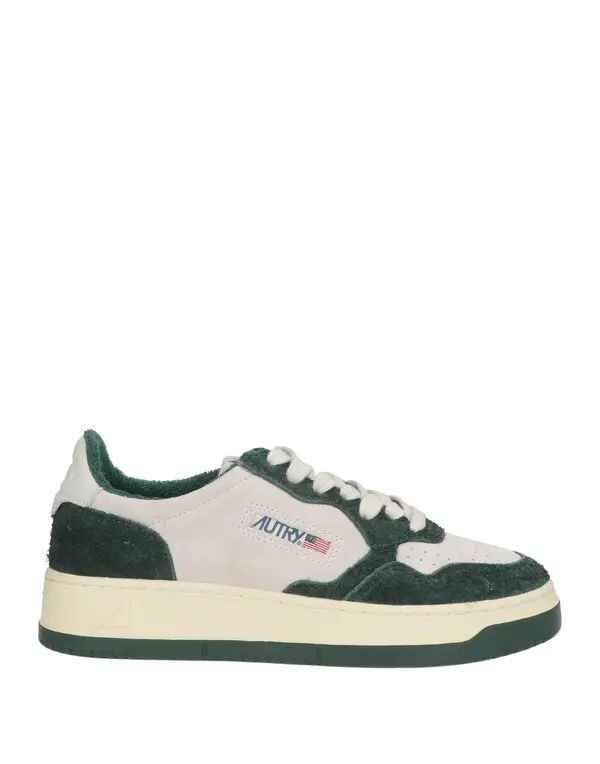 AUTRY Two-tone Leather Low-top Sneakers - Green