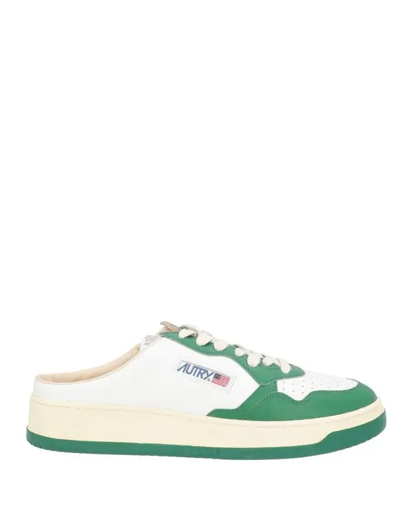 AUTRY Leather Two-tone Lace-up Sneakers - Green