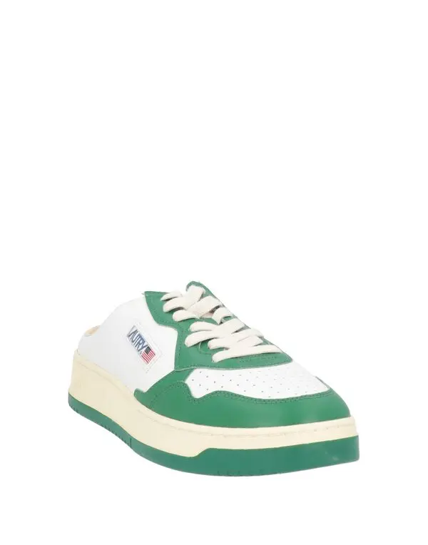 AUTRY Leather Two-tone Lace-up Sneakers - Green