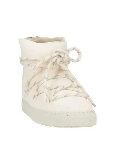 Inuikii Padded Ankle Boots In Textile Fibers - Cream