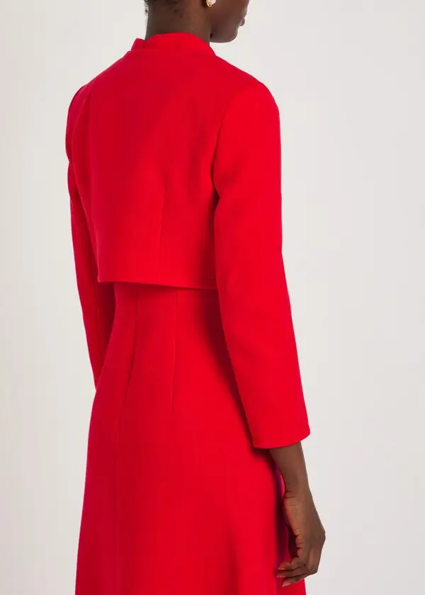 EMILIA WICKSTEAD Wool-crepe Cropped Jacket