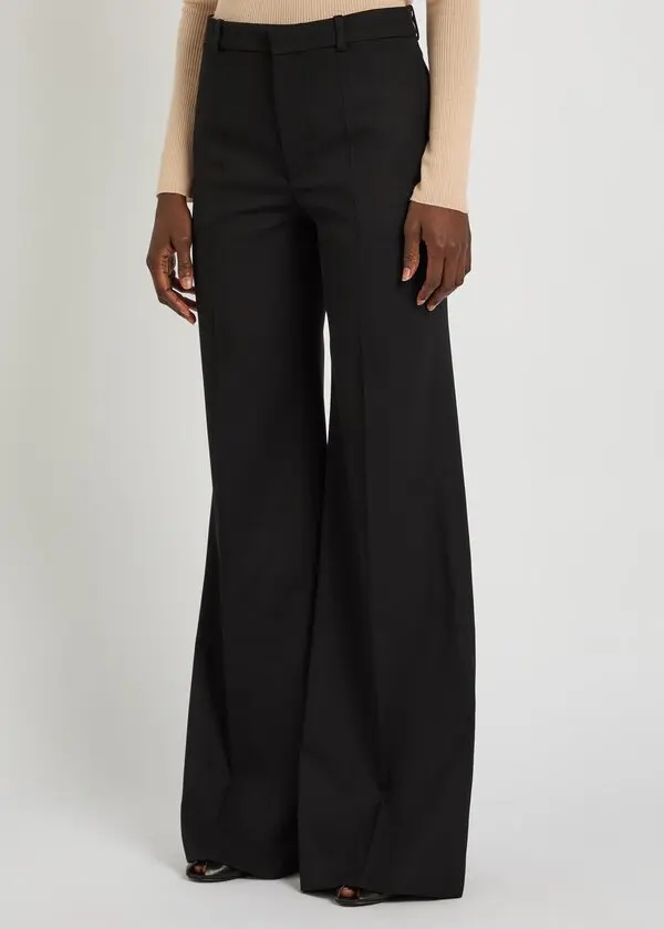 Chloé Flared-leg Virgin Wool Trousers