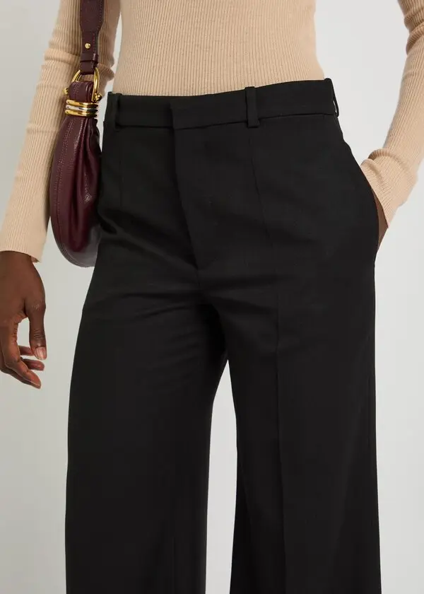 Chloé Flared-leg Virgin Wool Trousers