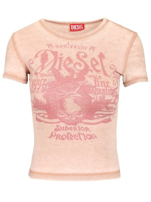 DIESEL® T-uncuties-long-aa3" Cotton Blend T-shirt - Multicolor