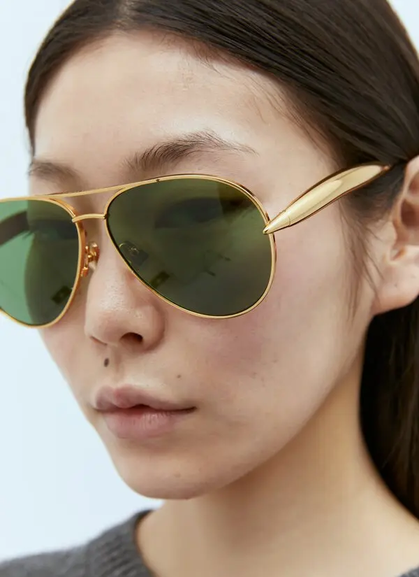 Bottega Veneta Sardine Aviator Sunglasses