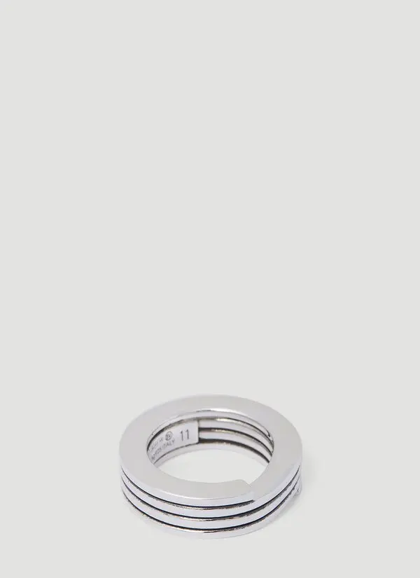 Bottega Veneta Sterling Layered Ring - Silver