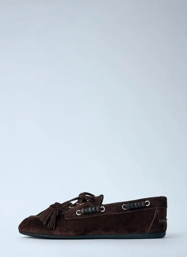 Miu Miu Suede Tassel Loafers