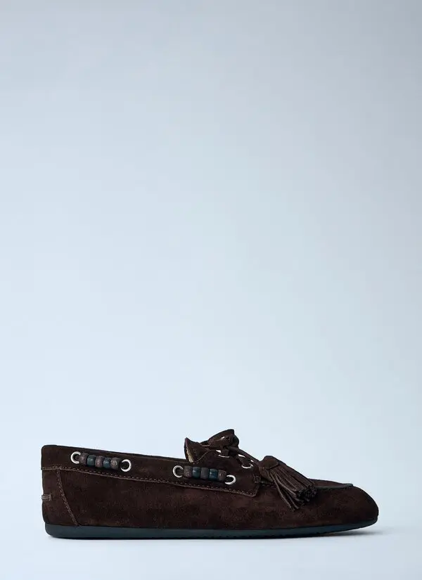 Miu Miu Suede Tassel Loafers - Multicolor