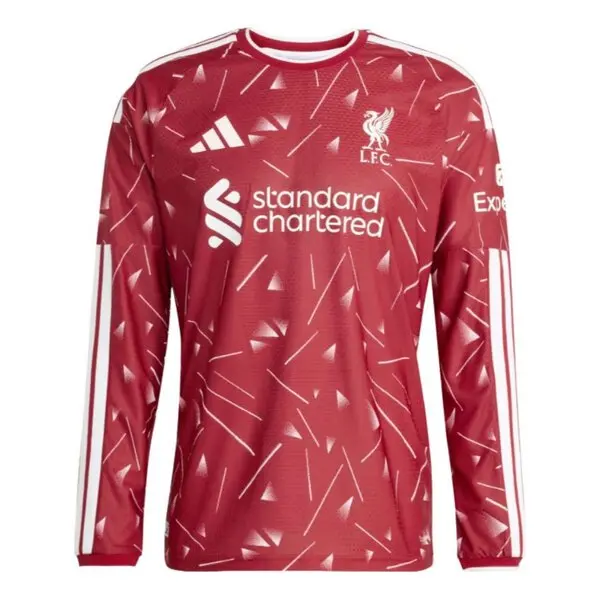 Adidas Liverpool Fc 26/27 Home Authentic Long Sleeve Shirt - Active Maroon/white