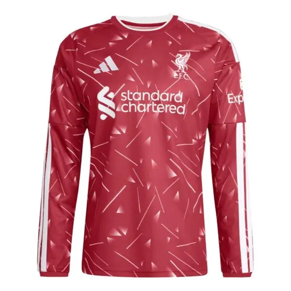 Adidas Liverpool Fc 26/27 Home Long Sleeve Shirt - Active Maroon/white
