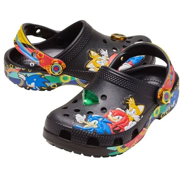 CROCS X Sega Sonic The Hedgehog Classic Clog - Black/multi-color