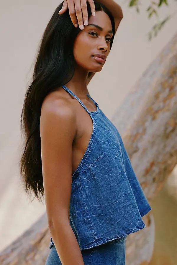 VITAMIN A Hanna Halter-neck Top