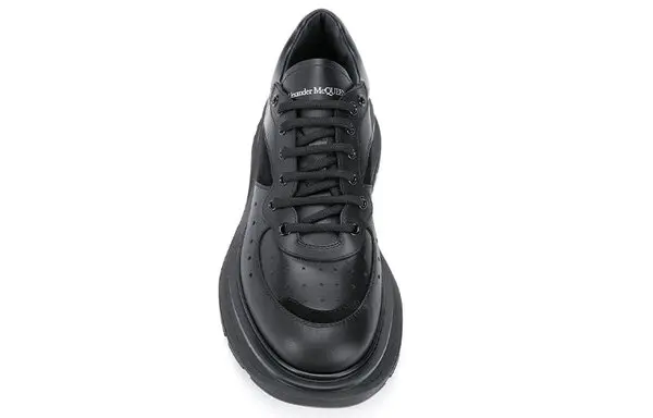 Alexander McQueen Suede-panelled Leather Trainers