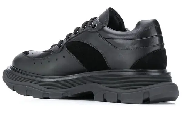 Alexander McQueen Suede-panelled Leather Trainers