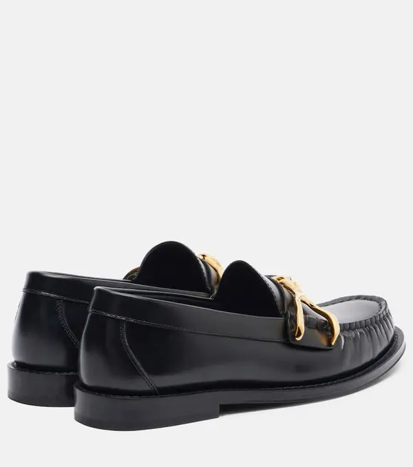 Alexander McQueen Wishbone Leather Loafers