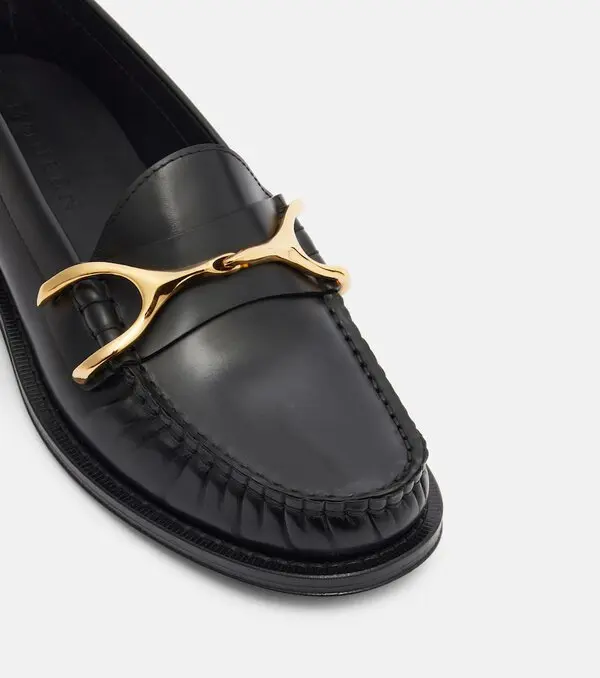 Alexander McQueen Wishbone Leather Loafers