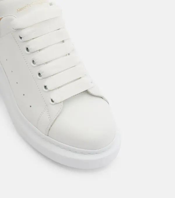 Alexander McQueen Oversized Leather Sneakers - White