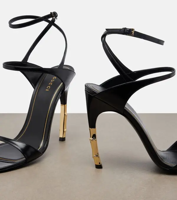 Gucci Castello Leather Sandals With Buckle-fastening Ankle Strap