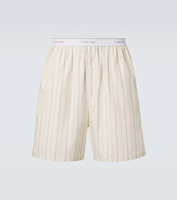 Calvin Klein Edward Striped Technical Shorts - White