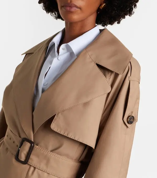 Max Mara Clara Cotton-blend Gabardine Trench Coat - Beige