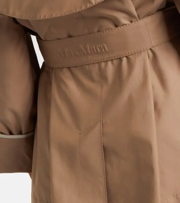 Max Mara Clara Cotton-blend Gabardine Trench Coat - Beige