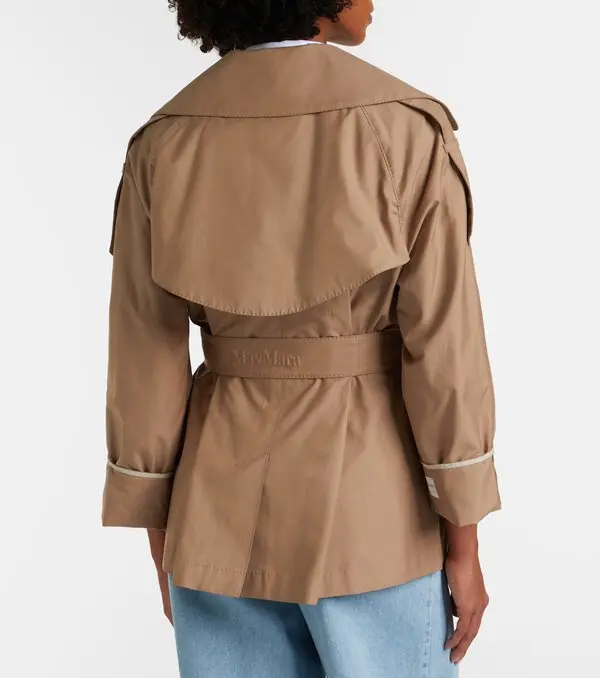 Max Mara Clara Cotton-blend Gabardine Trench Coat - Beige