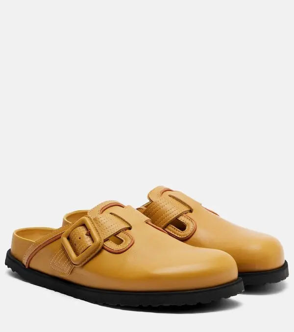 BIRKENSTOCK Boston Leather Clogs - Brown