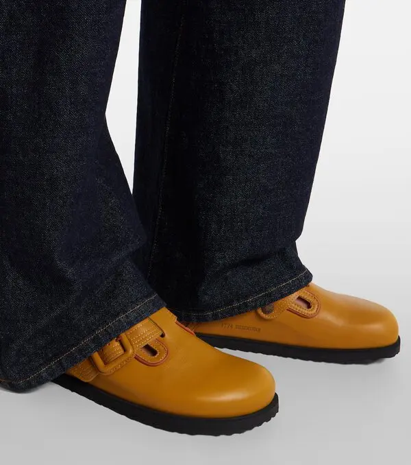 BIRKENSTOCK Boston Leather Clogs - Brown