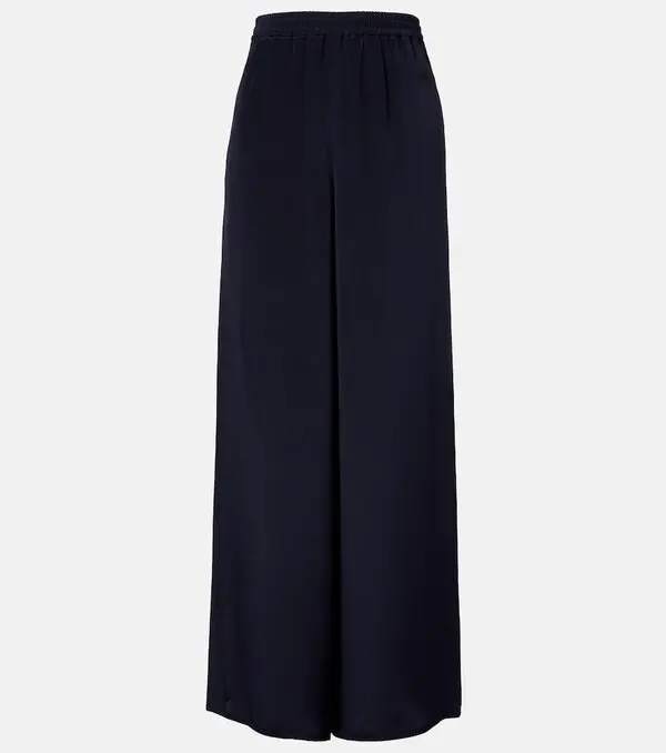Max Mara Silk Palazzo Pants - Blue