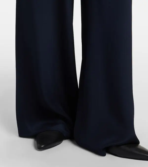 Max Mara Silk Palazzo Pants - Blue