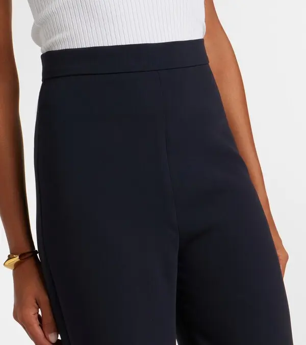 Max Mara Alaggio High-rise Straight Pants - Blue