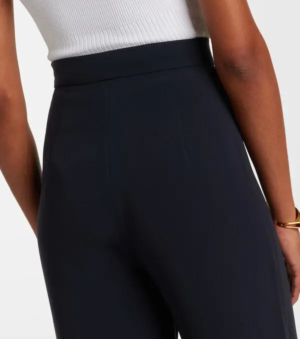 Max Mara Alaggio High-rise Straight Pants - Blue