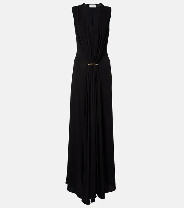 Sportmax Draped Maxi Dress - Black