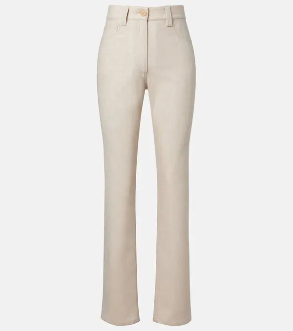Khaite Callum Wool And Cashmere Straight Pants - Grey