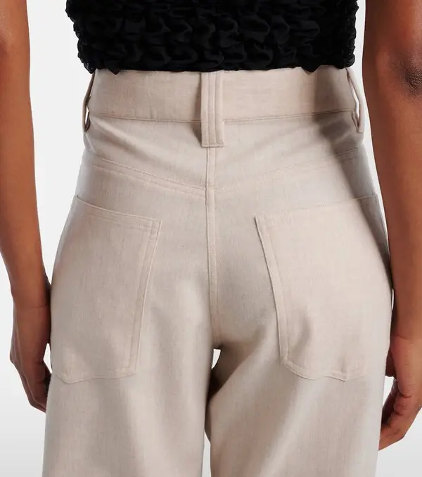 Khaite Callum Wool And Cashmere Straight Pants