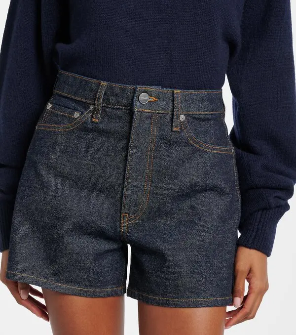 Khaite Danya Denim Shorts - Blue