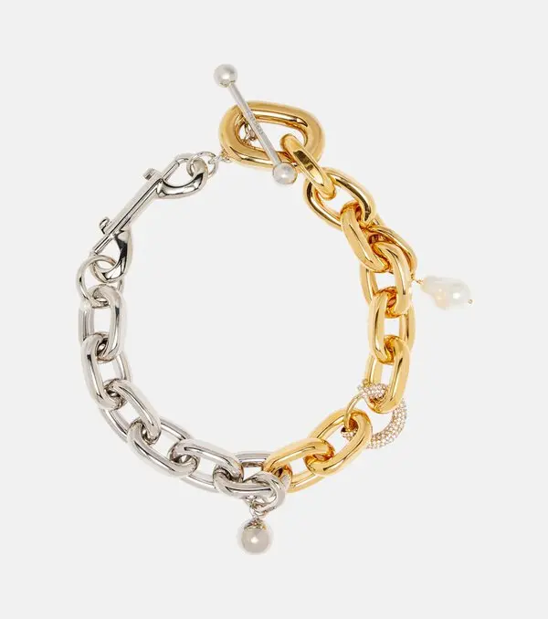 Rabanne Xl Link Embellished Chain Necklace - Gold