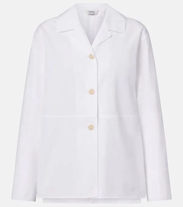 Max Mara Dark Red Cotton Shirt - White