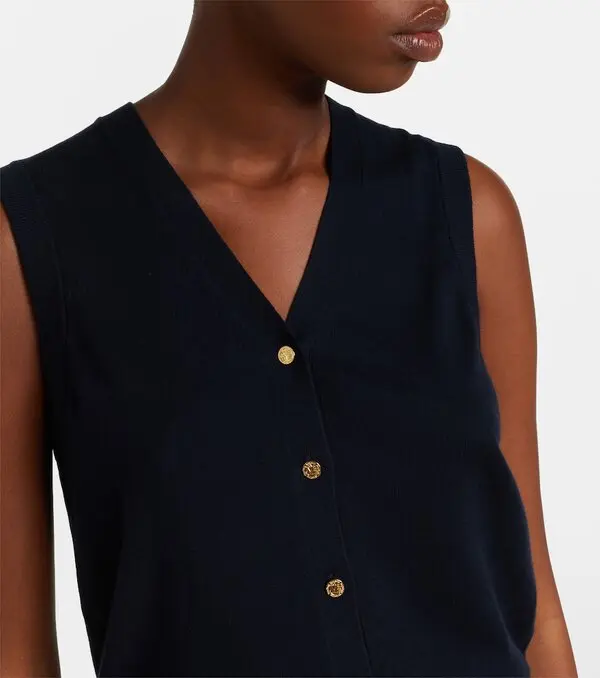 Max Mara Cotton Silk Vest - Blue