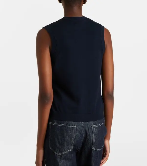 Max Mara Cotton Silk Vest - Blue