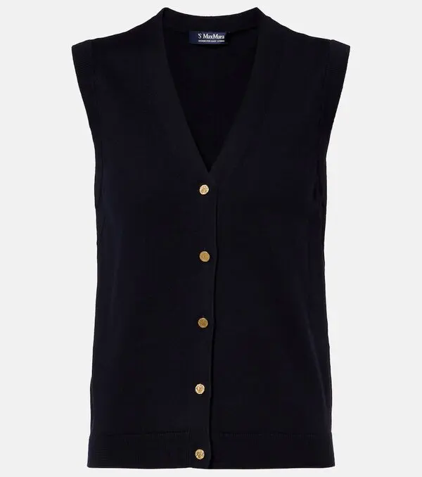 Max Mara Cotton And Silk Vest - Blue