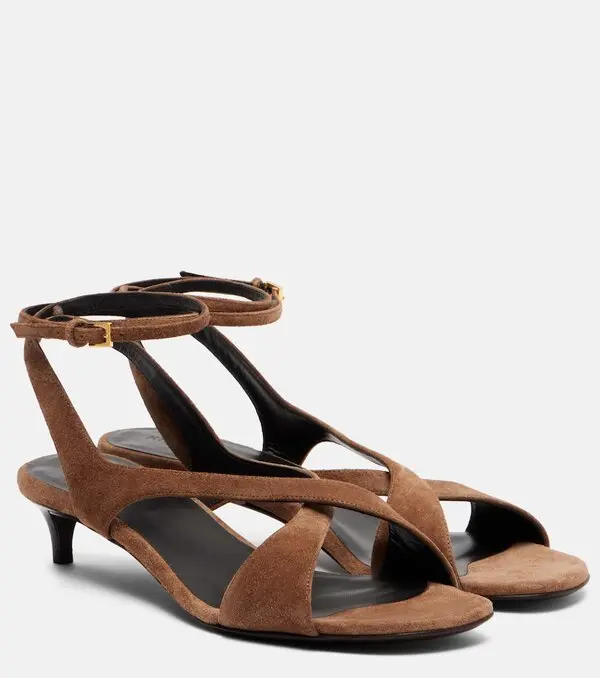 Khaite Liria Suede Sandals - Brown