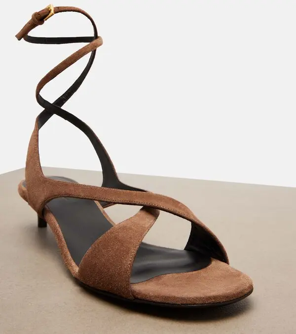 Khaite Liria Suede Sandals - Brown