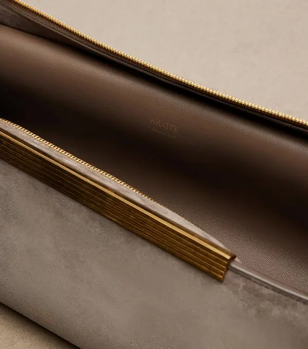 Khaite Donna Suede Clutch