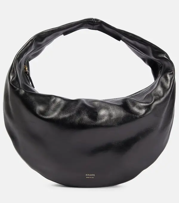 Khaite Medium Leather Shoulder Bag - Black