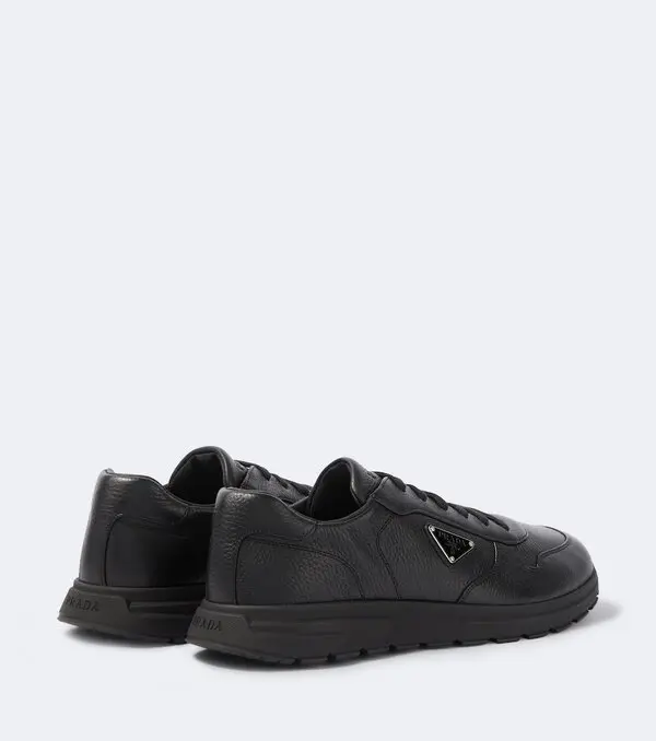 Prada Prax 2.0 Leather Sneakers - Black