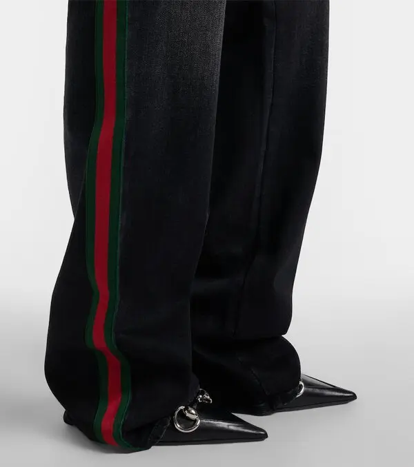 Gucci Web Stripe Straight Jeans